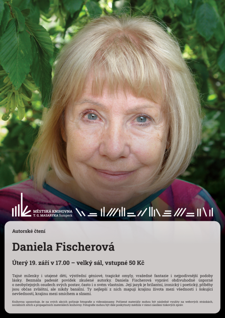 Autorské čtení – Daniela Fischerová – Městská knihovna T. G. Masaryka ...